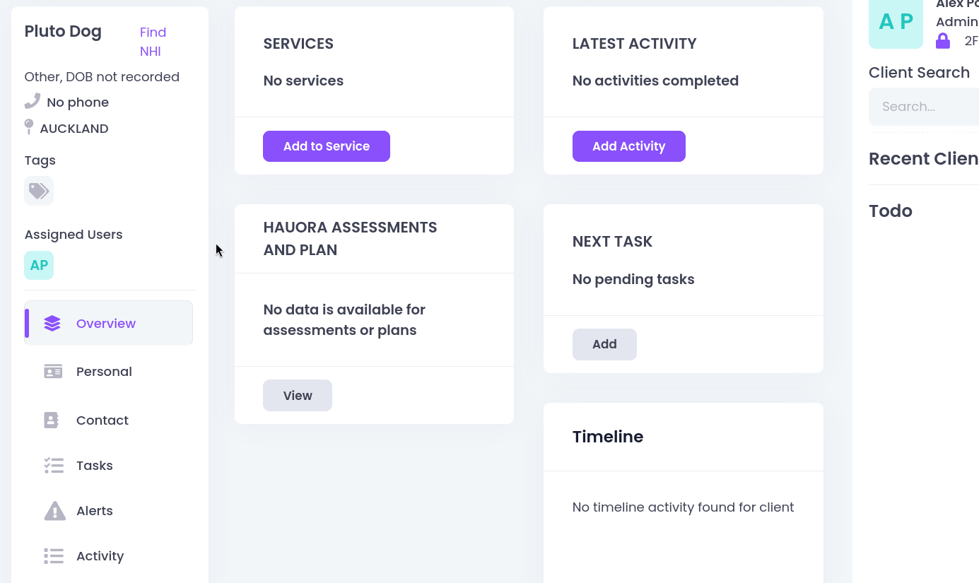 Understanding Client records | Kotahi User Guide